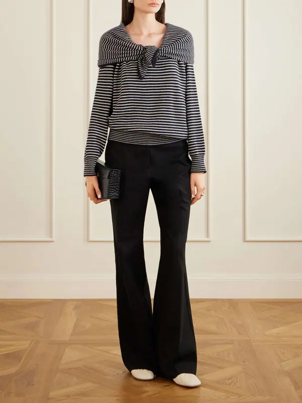 Tove Maia Tiered Striped Cashmere Sweater