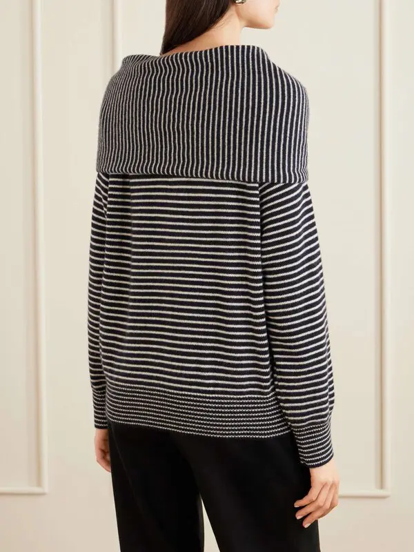 Tove Maia Tiered Striped Cashmere Sweater