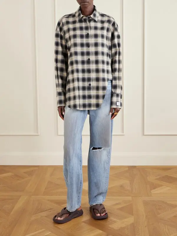 Attico Checked Cotton-poplin Shirt