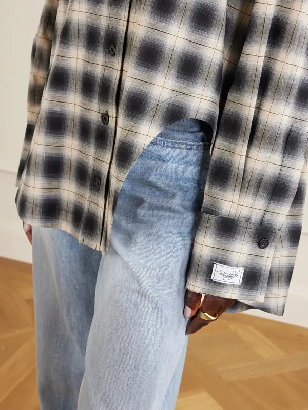 Attico Checked Cotton-poplin Shirt - Black