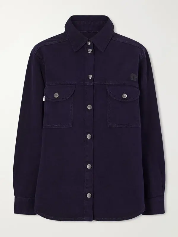 BLAZÉ MILANO Berber Embroidered Denim Shirt - Blue