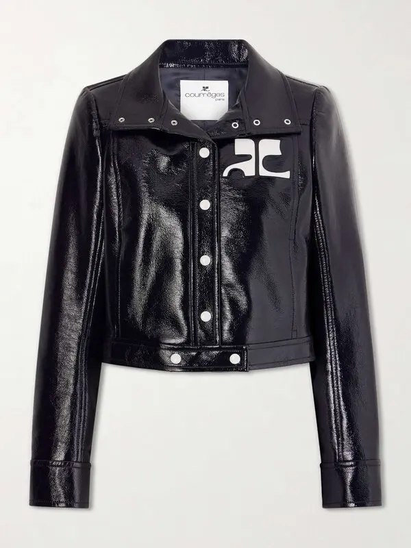 COURREGES Reedition Coated Cotton-blend Jacket