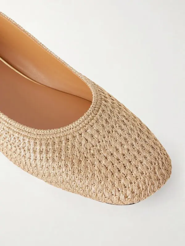 Stella McCartney Woven Lurex Ballet Flats - Gold