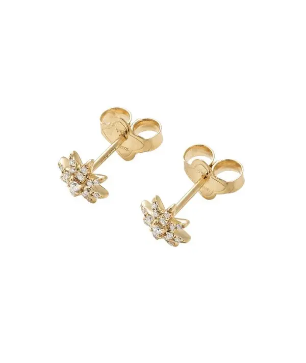 David Yurman Starburst Diamond Stud Earrings - Gold