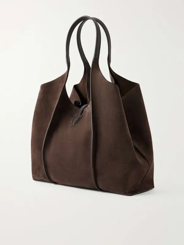 TOD'S T Timeless Medium Suede Shoulder Bag