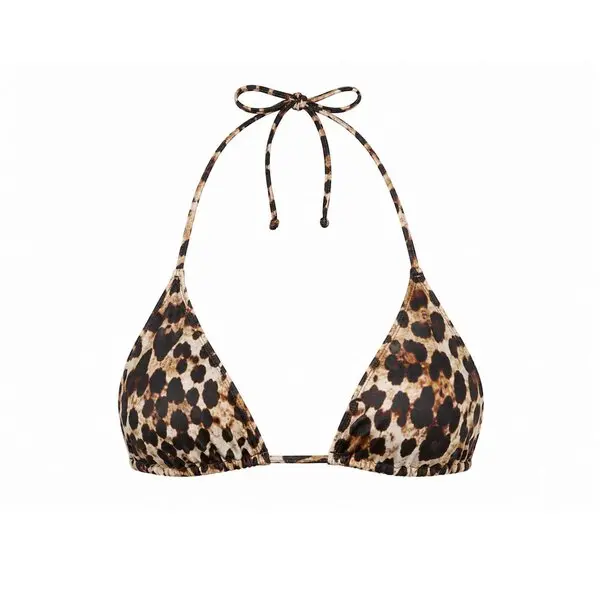 CIAO BELLA MONTE CARLO La Tigresse Triangle Bikini Top - Brown/black