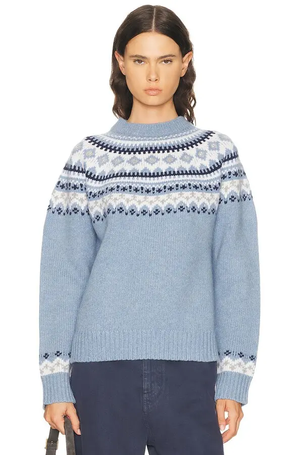 Miu Miu Wool Fairisle Sweater - Azzurro