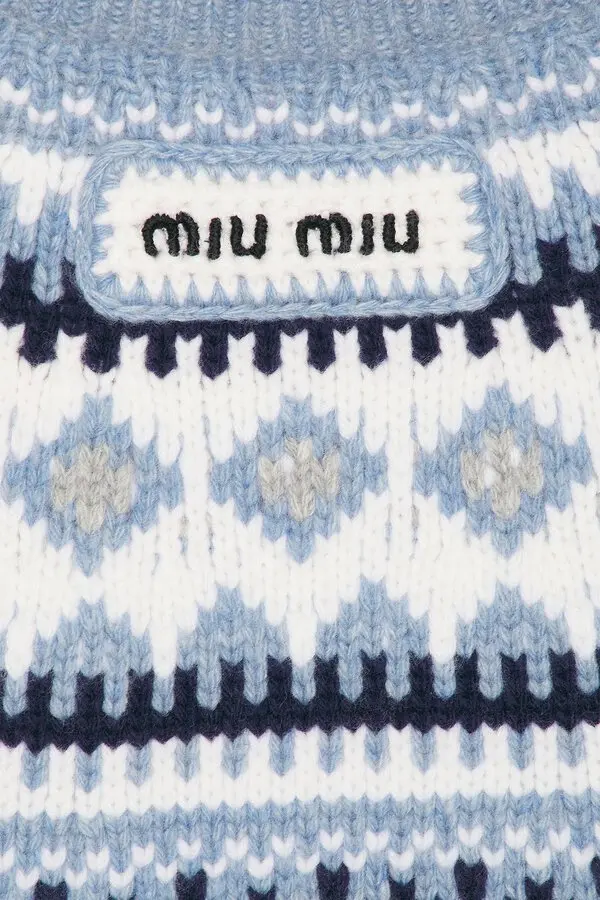 Miu Miu Wool Fairisle Sweater - Azzurro