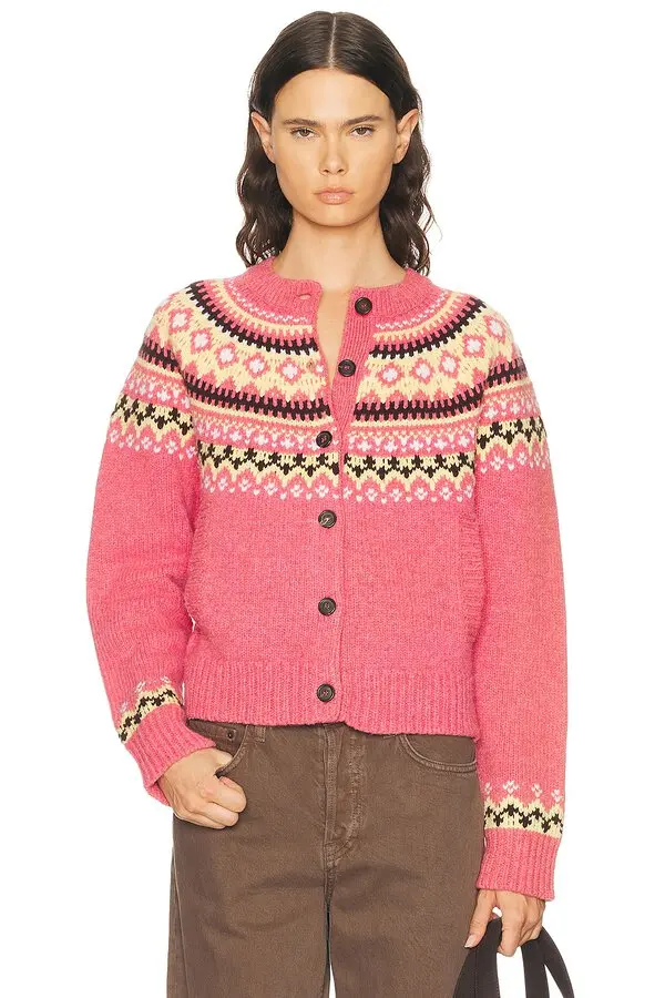 Miu Miu Wool Fairisle Sweater - Rosa