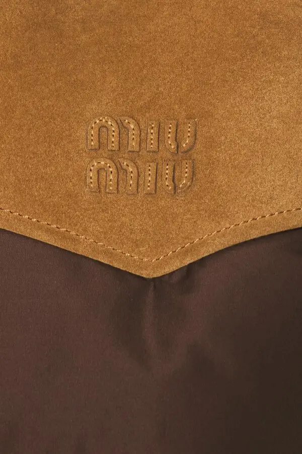 Miu Miu Tela Tec Piumino Pelle Jacket