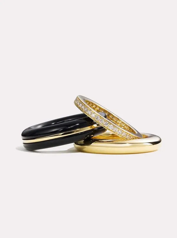 BY PARIAH Classic Ring Stack | Onyx