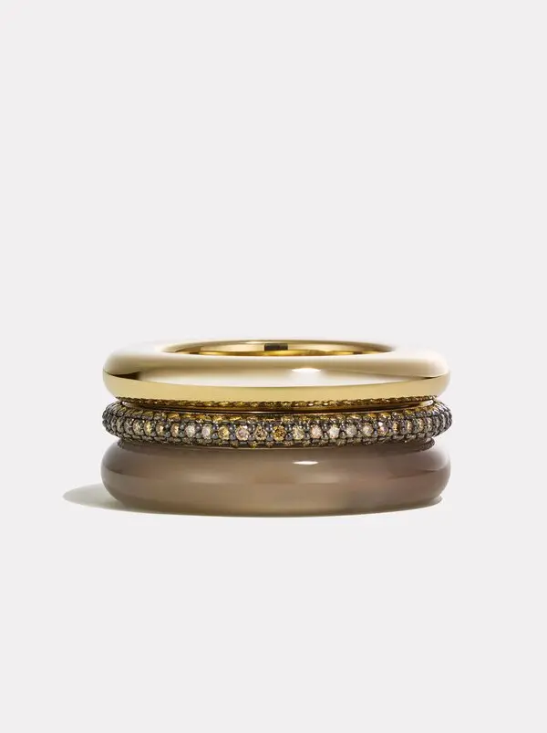BY PARIAH Aurea Ring Stack | Agate