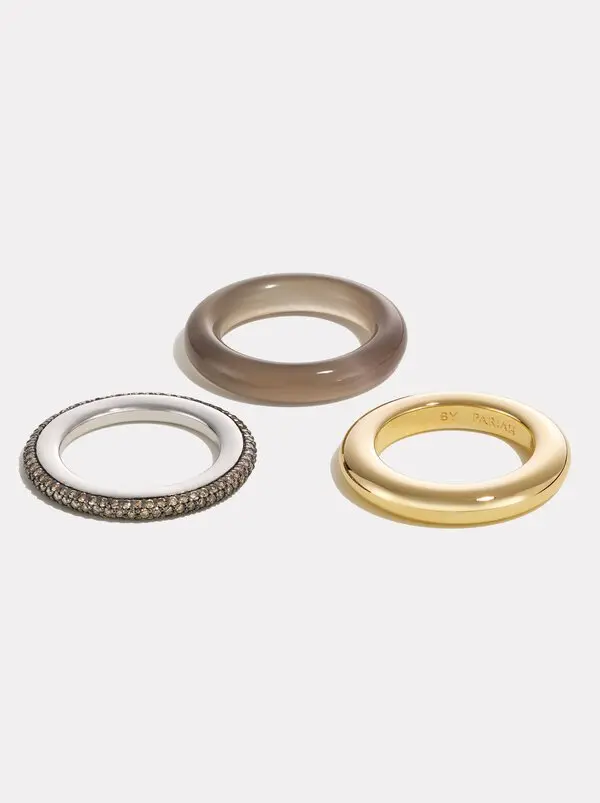 BY PARIAH Aurea Ring Stack | Agate