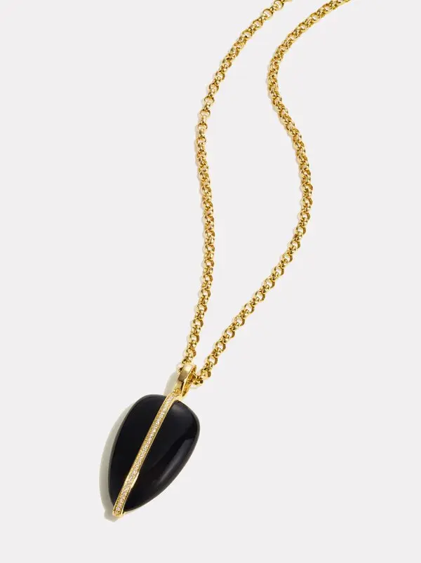BY PARIAH Large Diamond Pebble Pendant - Gold