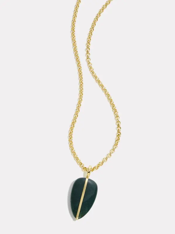 BY PARIAH Large Pebble Pendant | Moss Agate