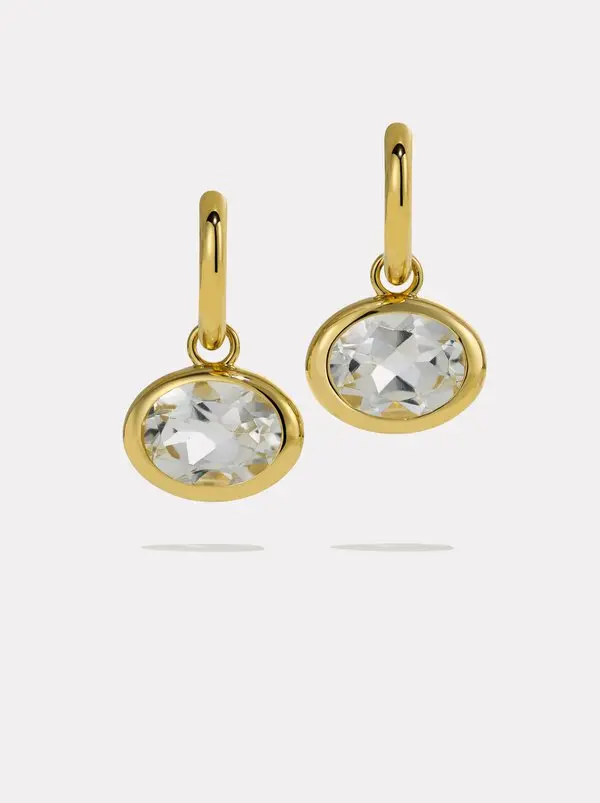BY PARIAH Xl Orbit Hoop Earrings - White