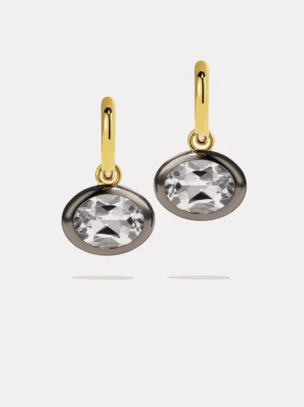 BY PARIAH Xl Orbit Hoop Earrings - White