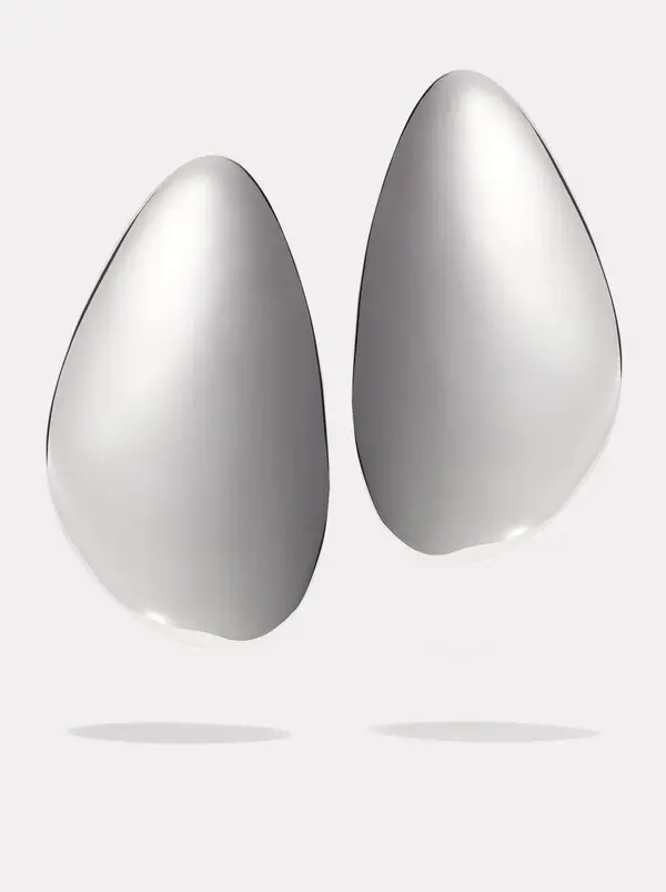 BY PARIAH Large Sculptural Earrings - Silver