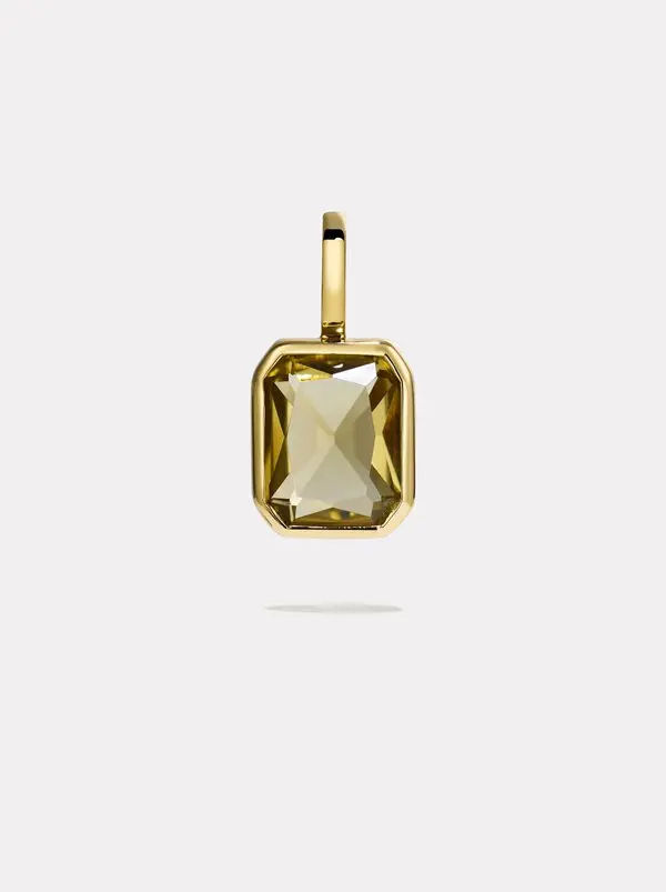 BY PARIAH Lumen Octagon Quartz Pendant Necklace With Leather Cord