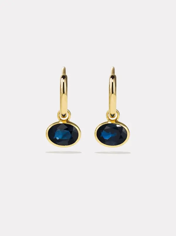 BY PARIAH Orbit Hoops With Amethysts - Blue