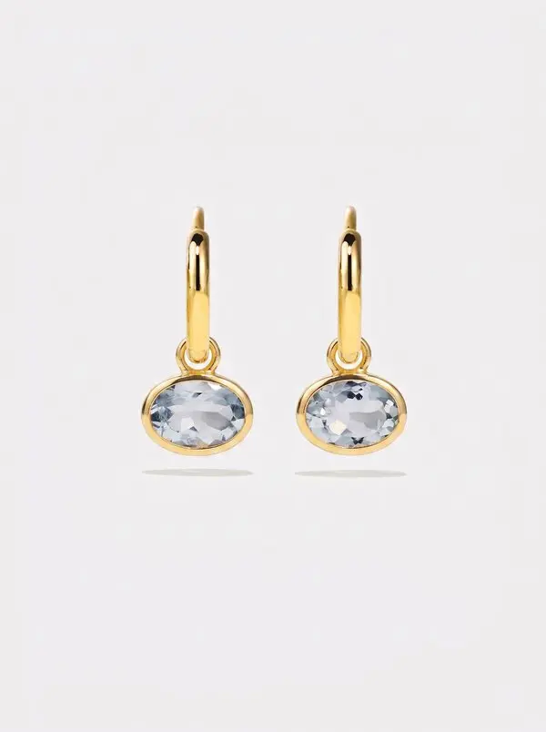 BY PARIAH Orbit Hoops With Amethysts - Blue
