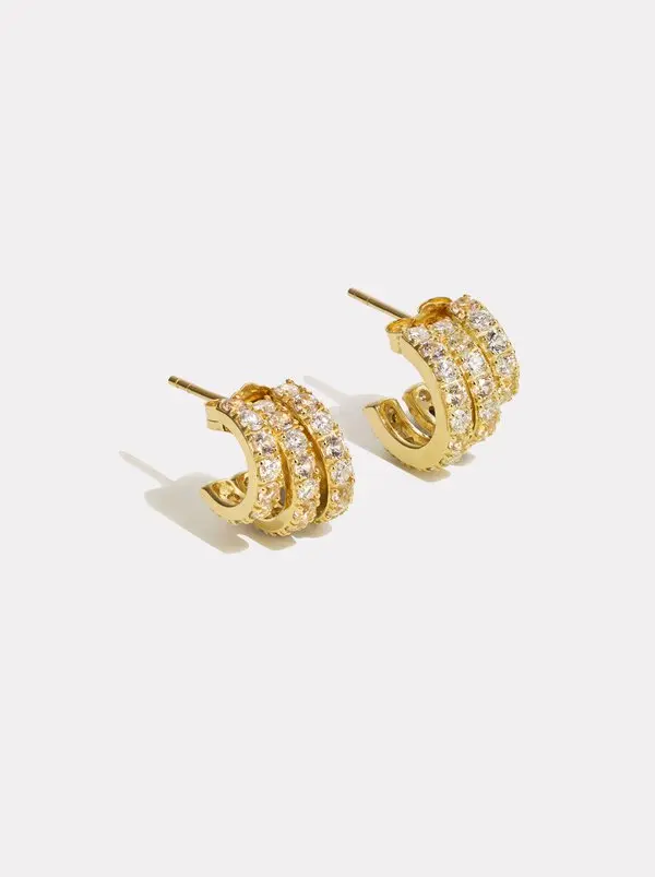 BY PARIAH Classic Pavé Earring Stack