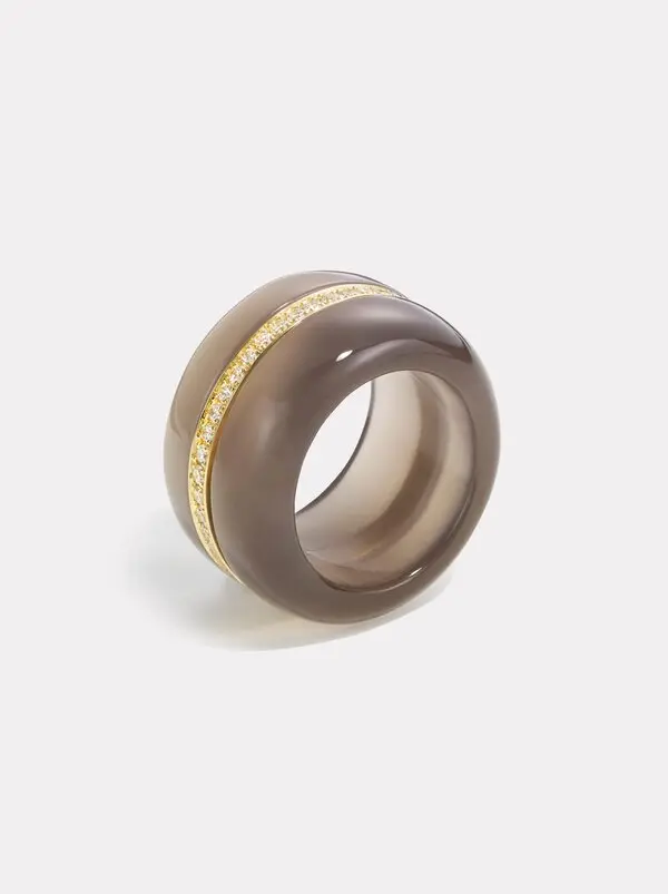 BY PARIAH Diamond Pebble Cocktail Ring | Agate