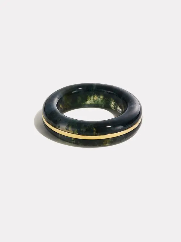 BY PARIAH Essential Gem Stacking Ring - Green