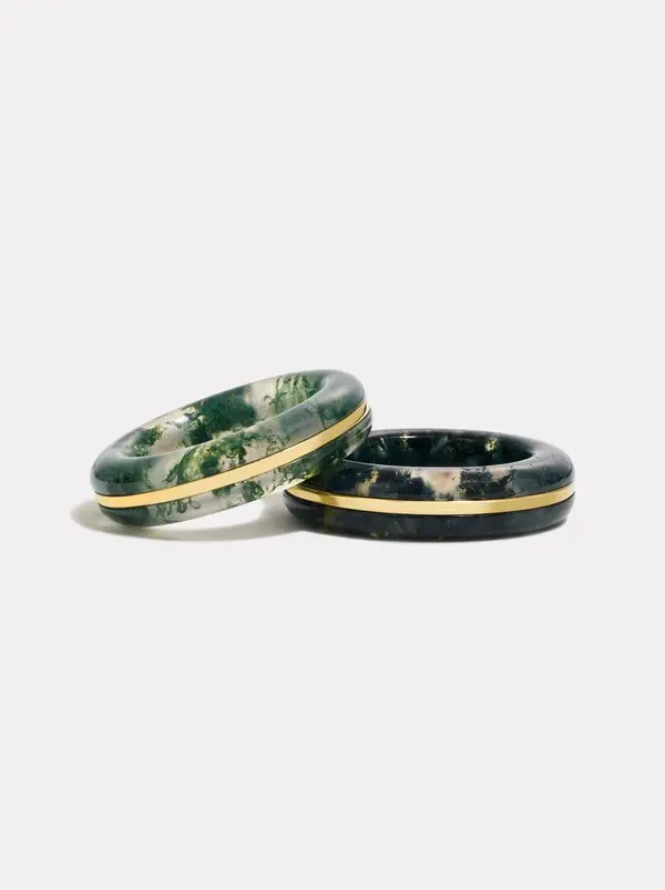 BY PARIAH Essential Gem Stacking Ring - Green