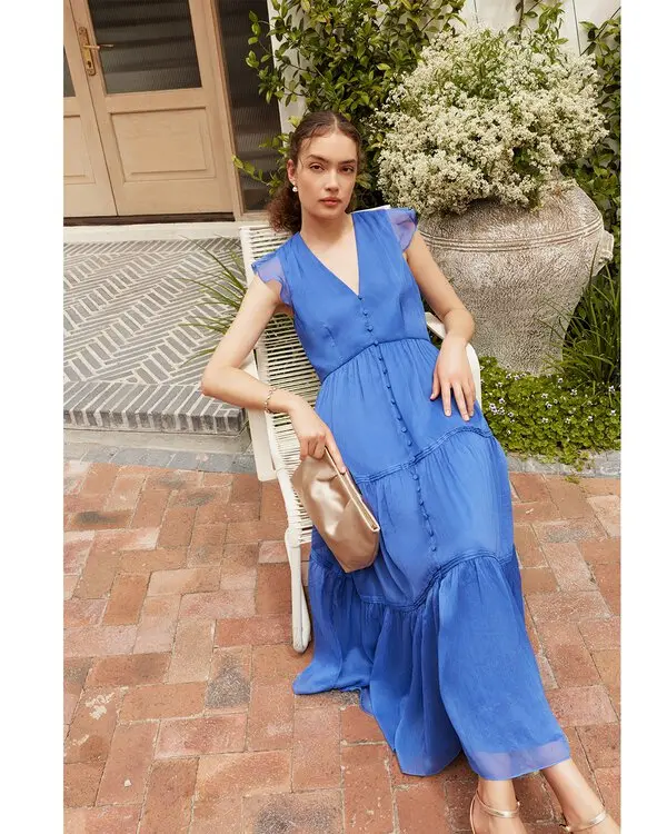 HOBBS LONDON Roseberry Maxi Dress With Tiered Skirt