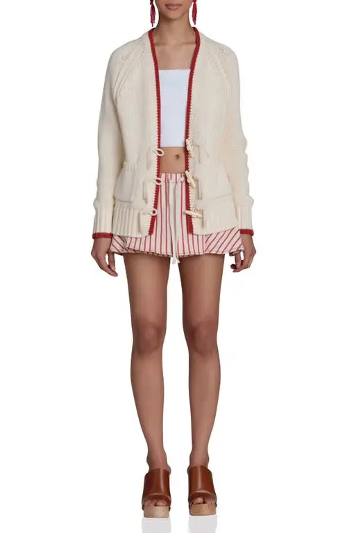 Avec Les Filles Intarsia Lobster Cardigan