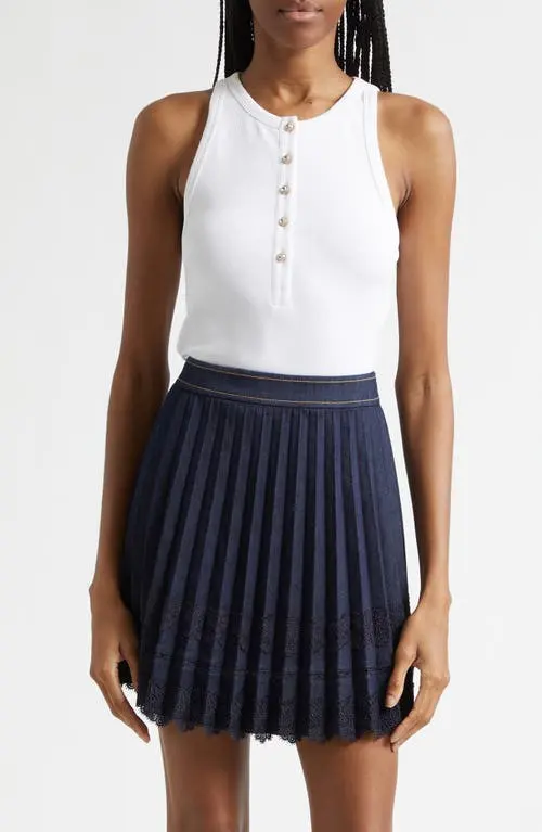 Cinq À Sept Guipure Lace Trim Laney Skirt