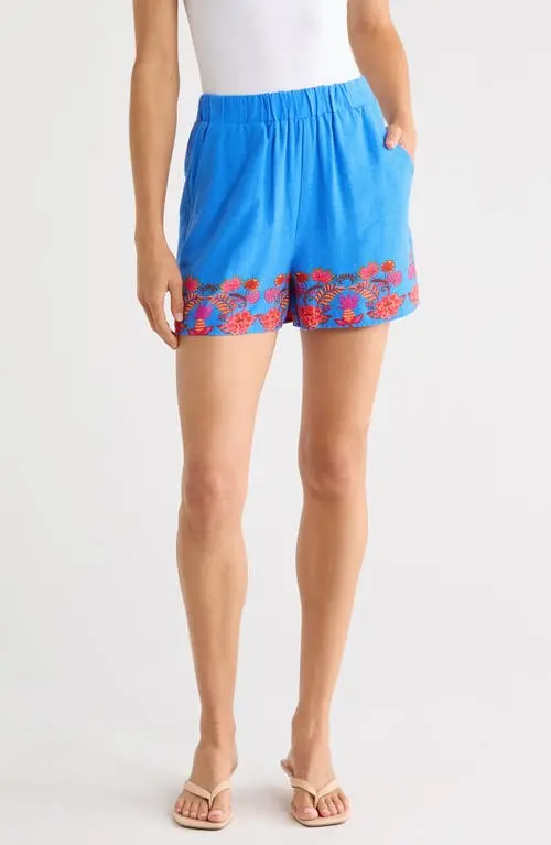 SUGARLIPS Jass High Waist Shorts - Blue-red-multi