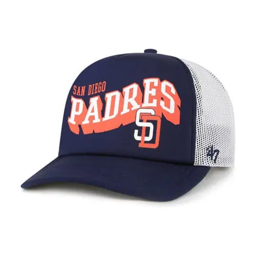 '47 San Diego Padres Meander Foam Trucker Snapback Hat - Navy