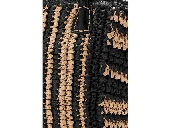 Madewell Mini Black And White Straw Tote Tote Handbags Natural