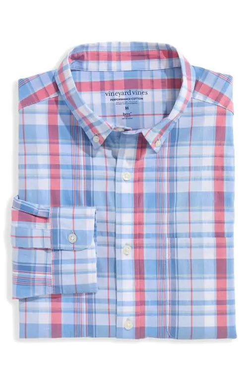 Vineyard Vines Firecracker Plaid Performance Cotton Shirt