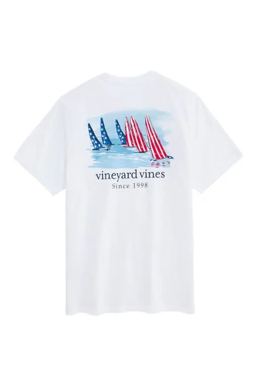 Vineyard Vines Race To The Us Graphic Pocket T-shirt
