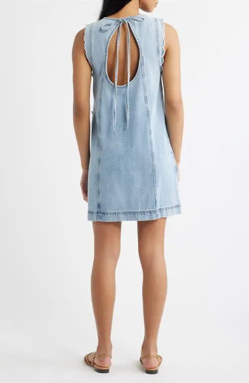 FRNCH Vito Scallop Sleeveless Shift Dress