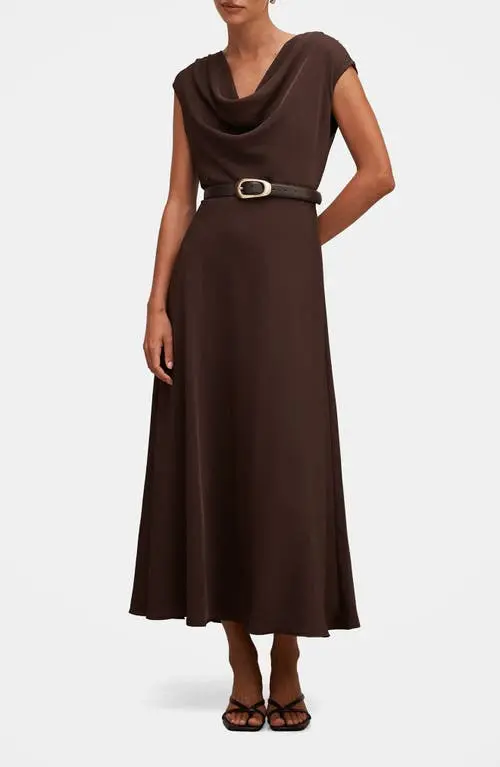 EVER NEW Estelle Belted Cowl Neck Maxi Dress
