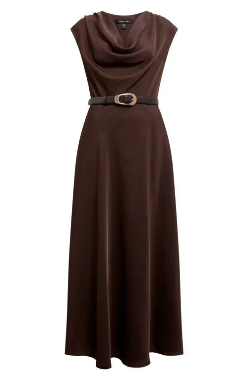 EVER NEW Estelle Belted Cowl Neck Maxi Dress