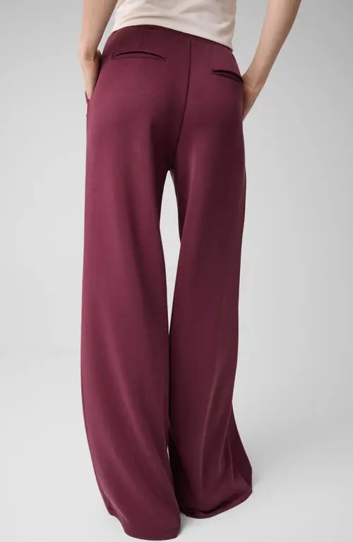Guess Olympe Wide Leg Pants - Dark Red