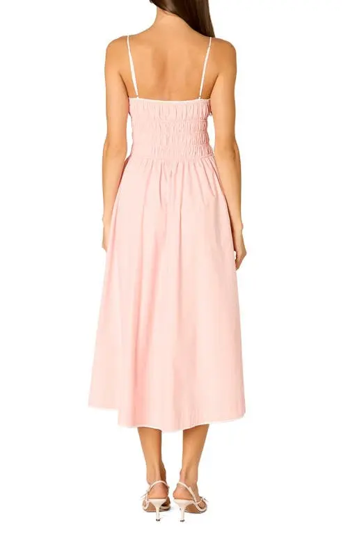 NIA Thomas Smocked Sleeveless Midi Dress - Blush
