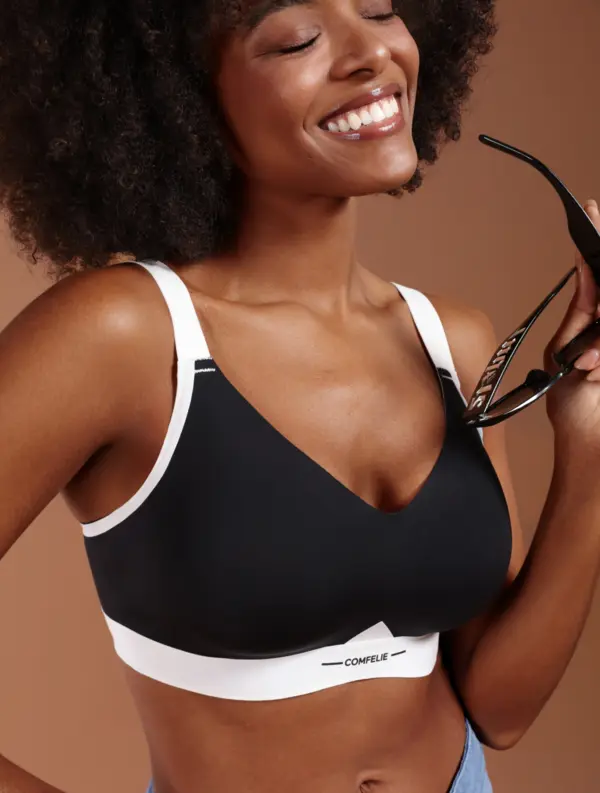 Comfelie Airlite Only 89g Wireless Comfortable Bra - Black