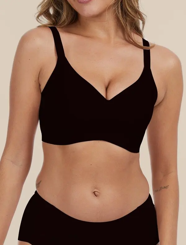 Comfelie Comfortable Seamless Minimizer Bra - Black