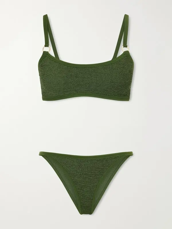 Hunza G Iris Original Crinkle™ Bikini Set - Green