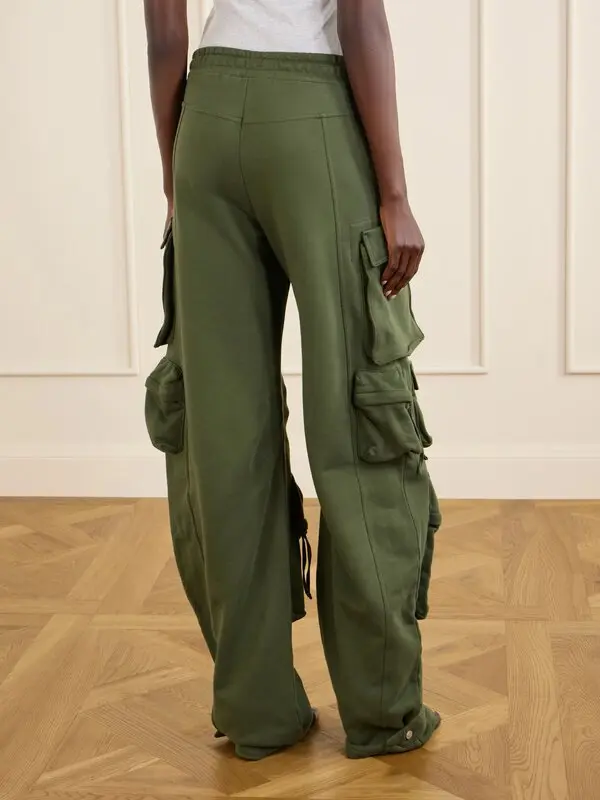Attico Cotton Tapered Cargo Pants