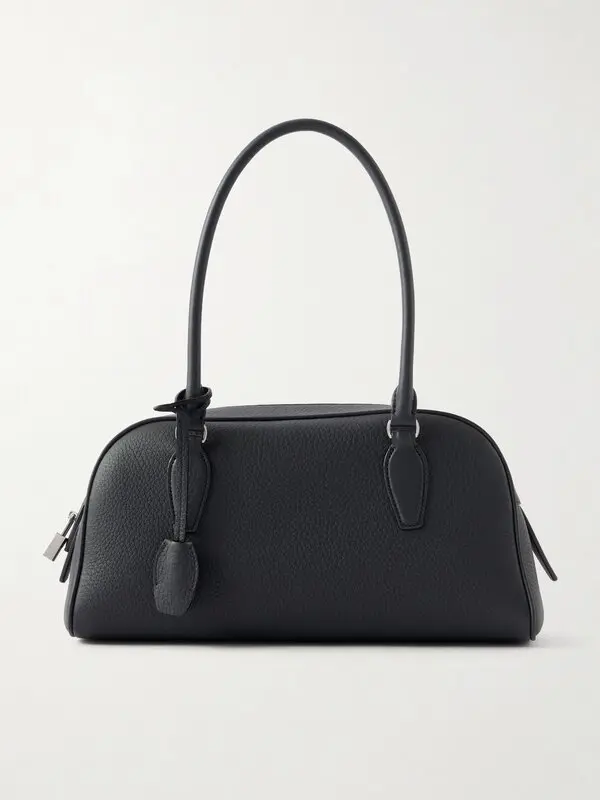 THE ROW India Small Textured Leather Tote - Black