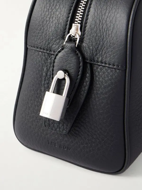 THE ROW India Small Textured Leather Tote - Black