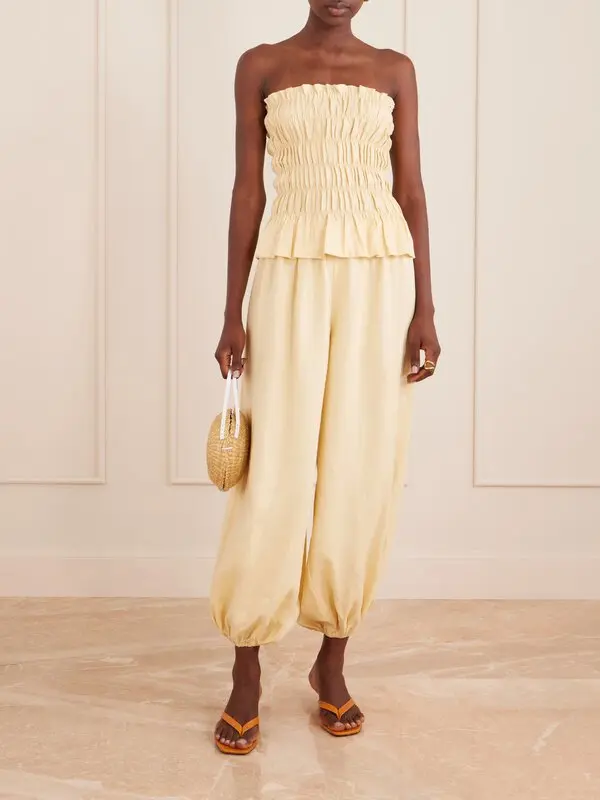 Faithfull The Brand Kortez Linen Balloon Pants - Yellow
