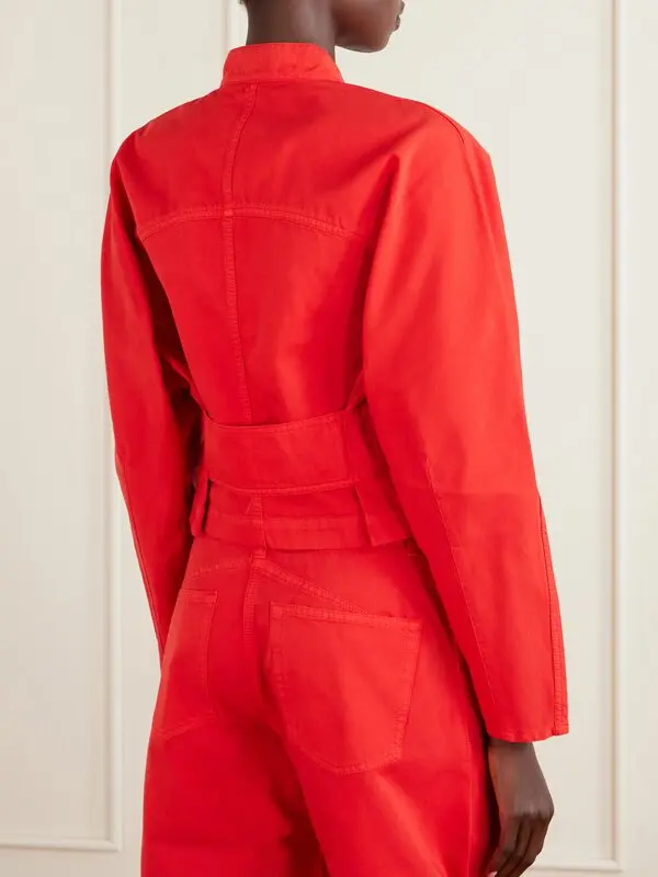 Alaïa Cotton Denim Jacket - Red